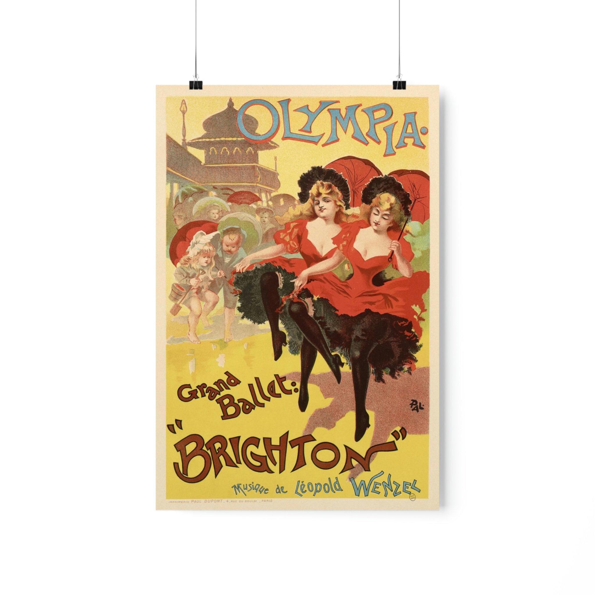 French Can-can Dancers 1800's Poster | Vintage Fine Art Print ...