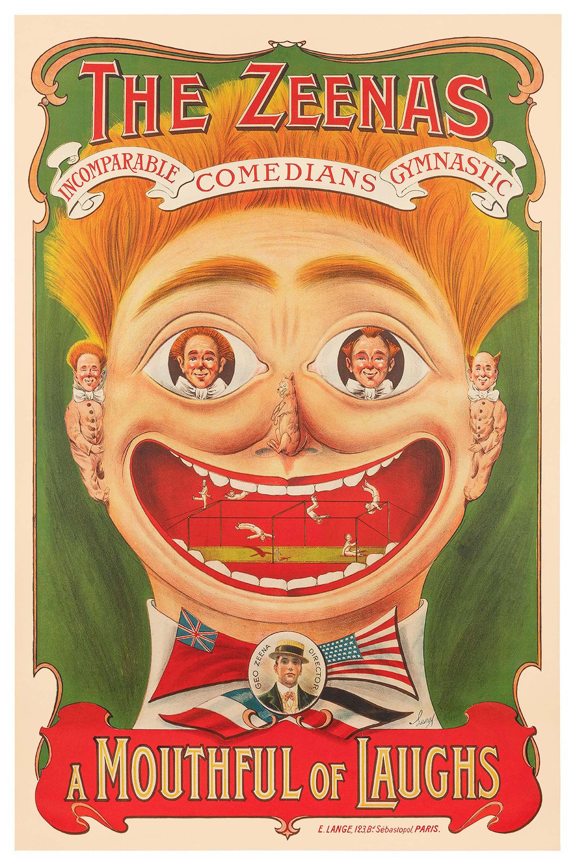 Vintage Acrobats Poster | 1900's Advertising Wall Art, Antique Circus ...