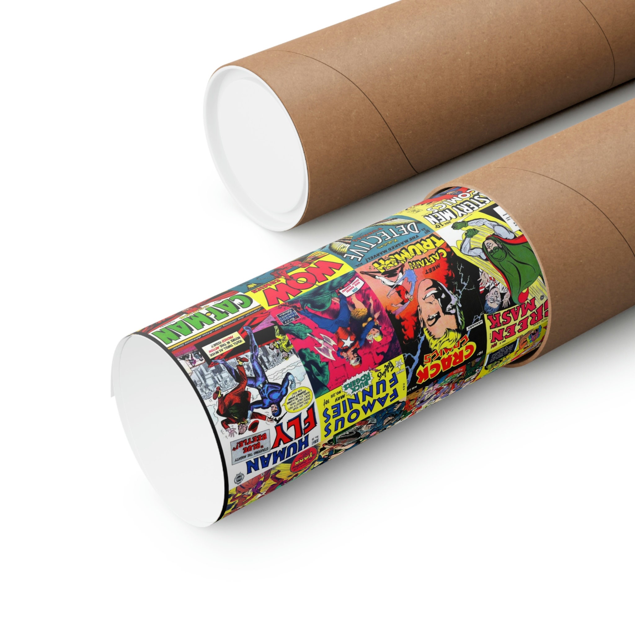 Vintage Super Hero Comic Book Poster Comic Book Covers, Comics Fan Gift ...