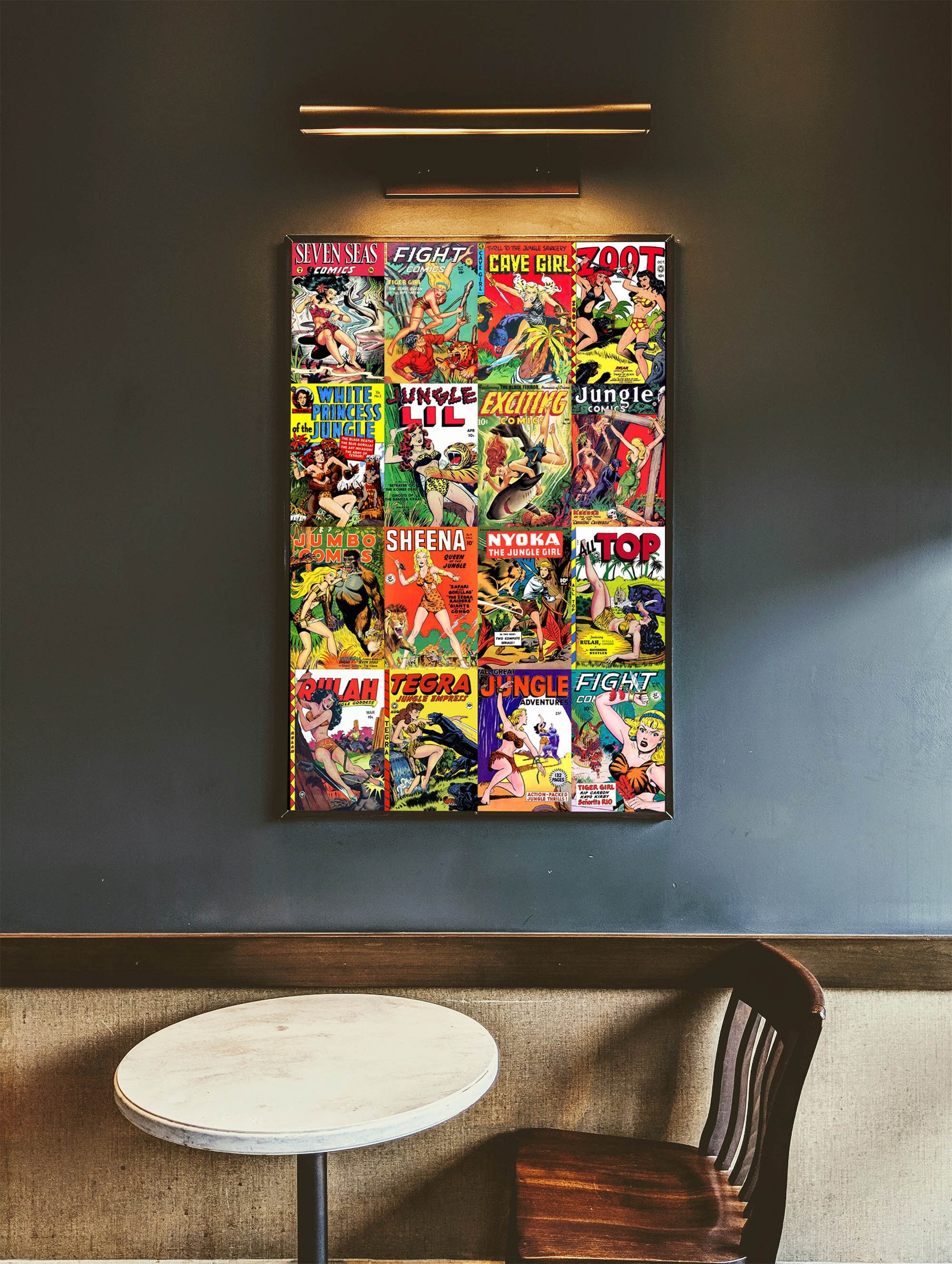Vintage Jungle Girl Comic Book Poster | Comic Book Covers, Comics Fan ...