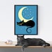 Sleepy Cat Art Print | Atomic Kitten, Mid-century Modern Print ...