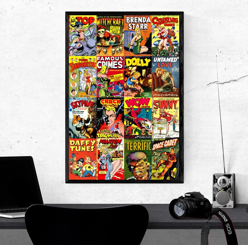 Vintage Comic Book Cover Poster Comic Book Covers Comics - Etsy