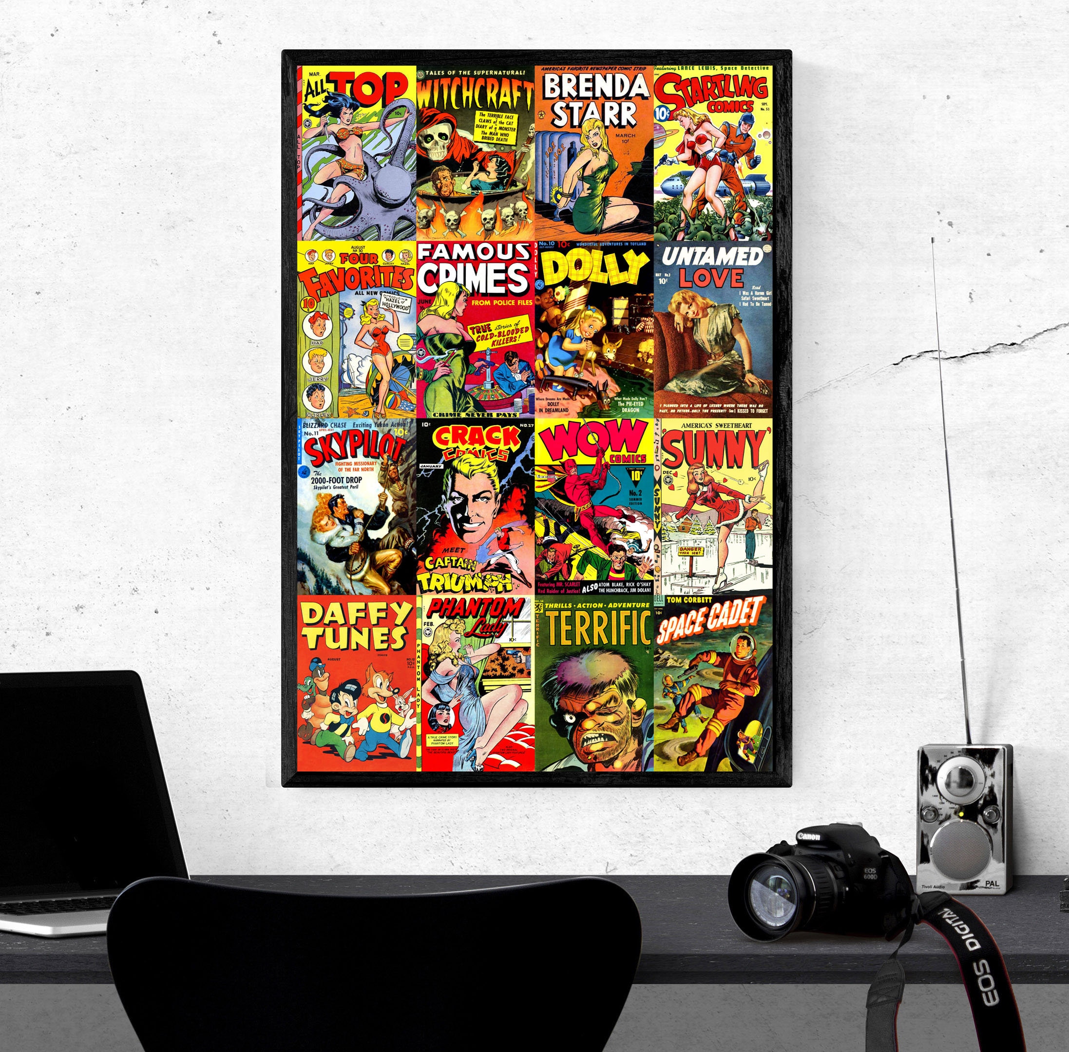 Vintage Comic Book Cover Poster Comic Book Covers, Comics Fan Gift ...