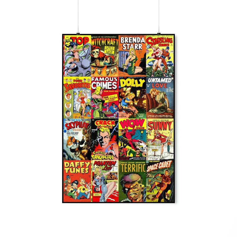 Vintage Comic Book Cover Poster Comic Book Covers Comics - Etsy