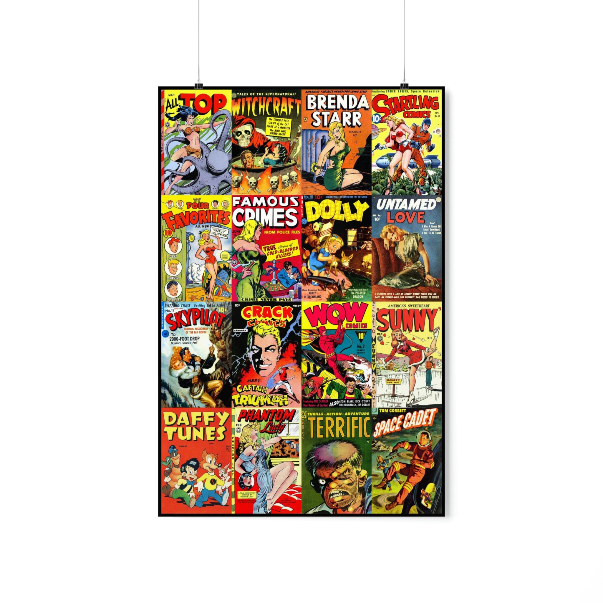 Vintage Comic Book Cover Poster Comic Book Covers, Comics Fan Gift ...
