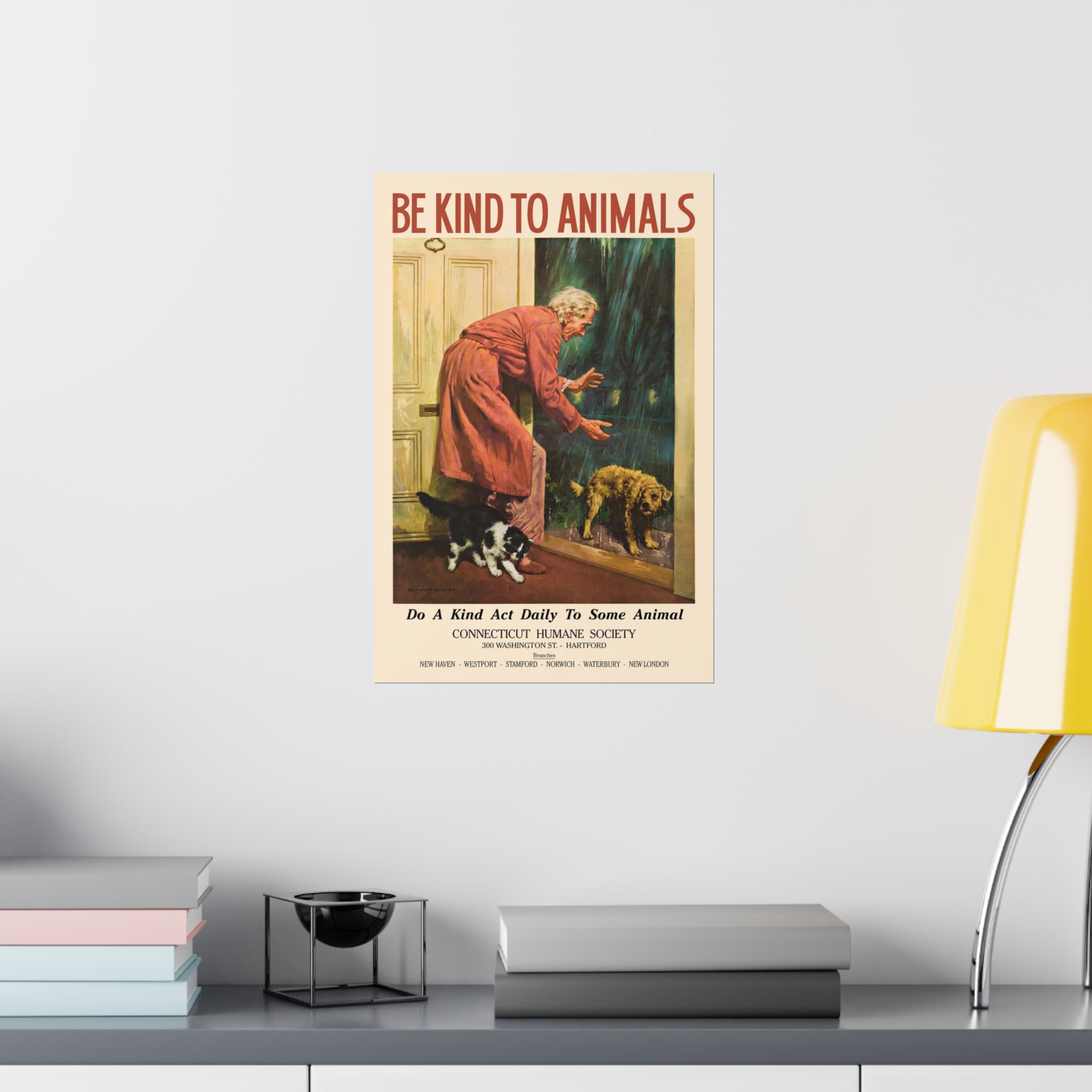 Be Kind to Animals Poster | Animal Lover Wall Art, Pet Love Decor ...