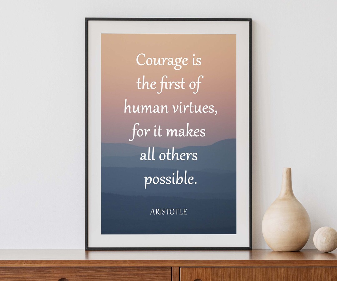 Inspirational Courage Quote Poster | Motivational Poster, Home Decor ...
