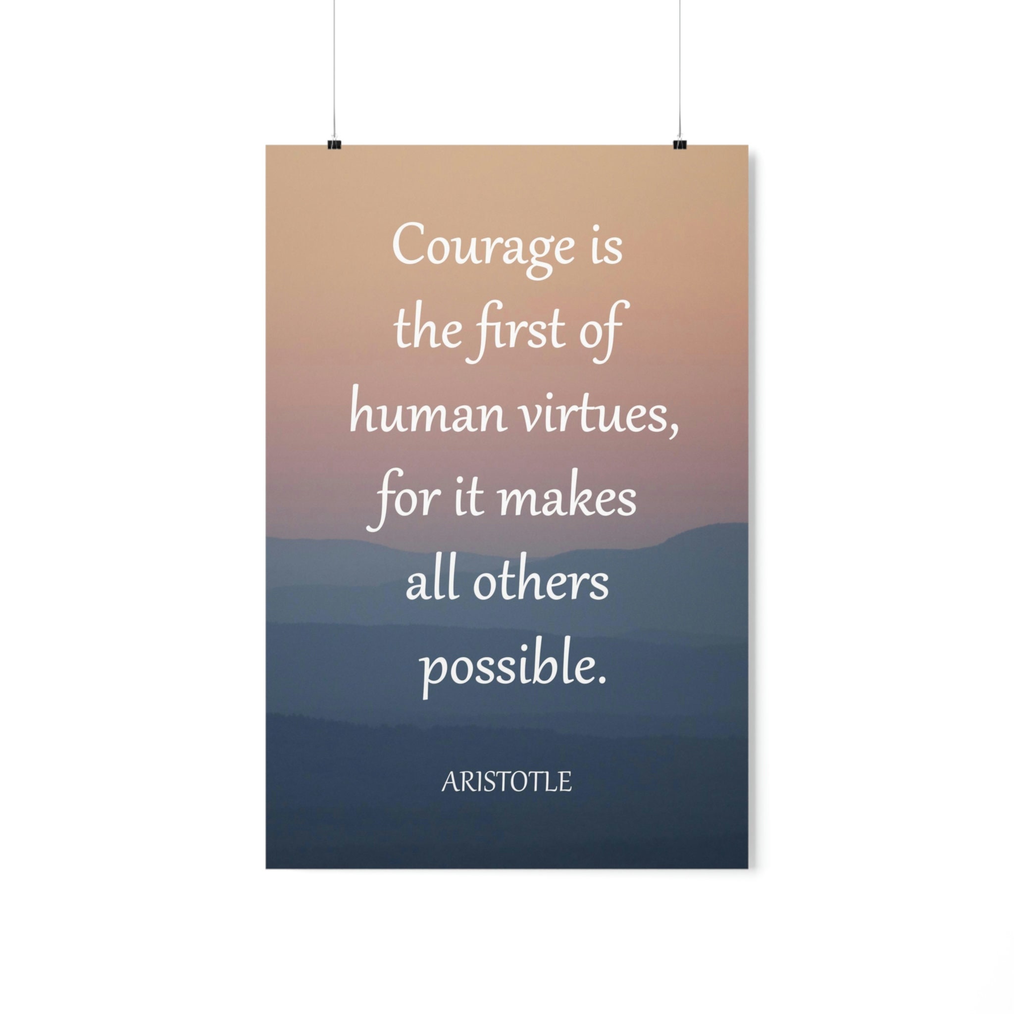Inspirational Courage Quote Poster | Motivational Poster, Home Decor ...