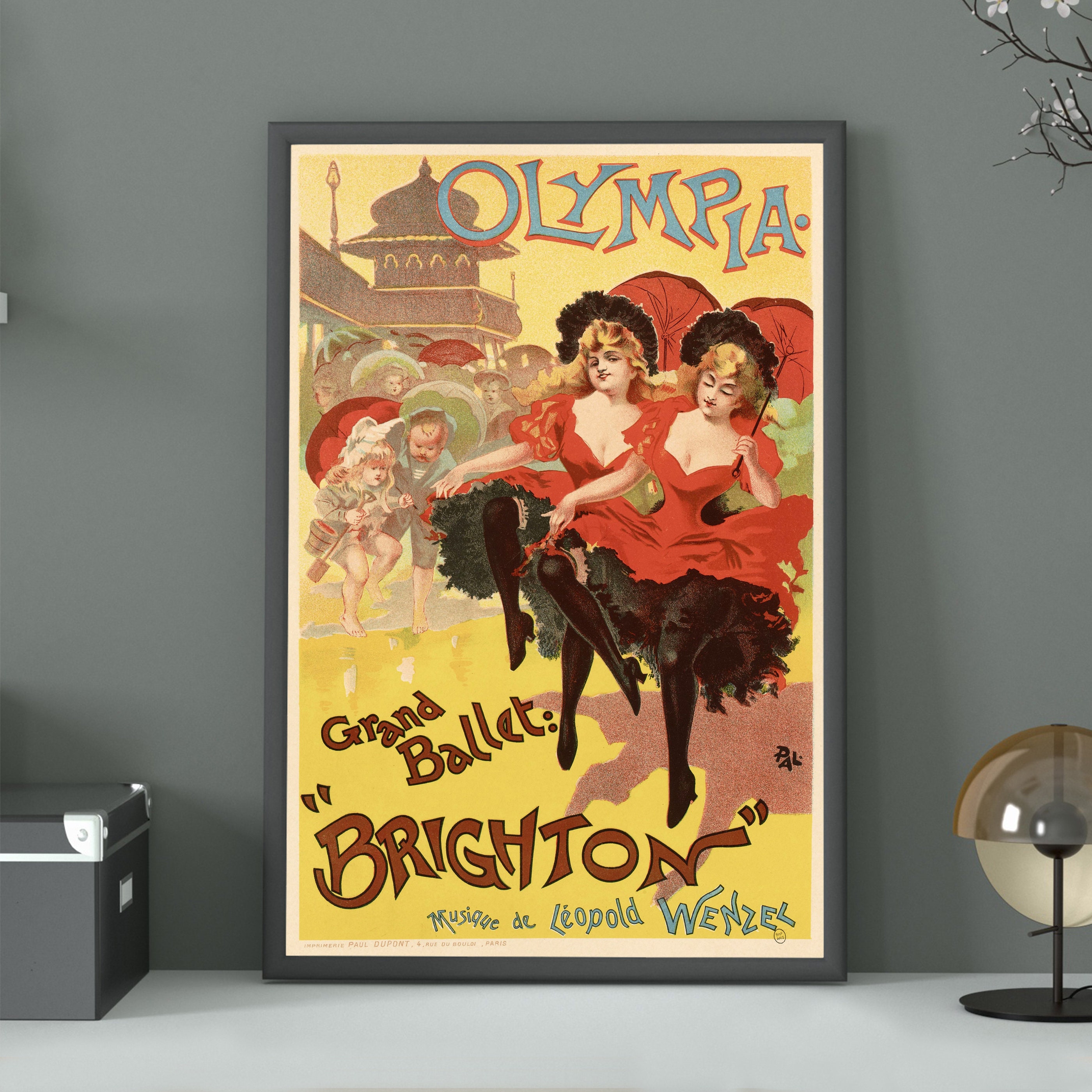 French Can-can Dancers 1800's Poster Vintage Fine Art Print, Housewarming Gift, Fine Wall Art ...