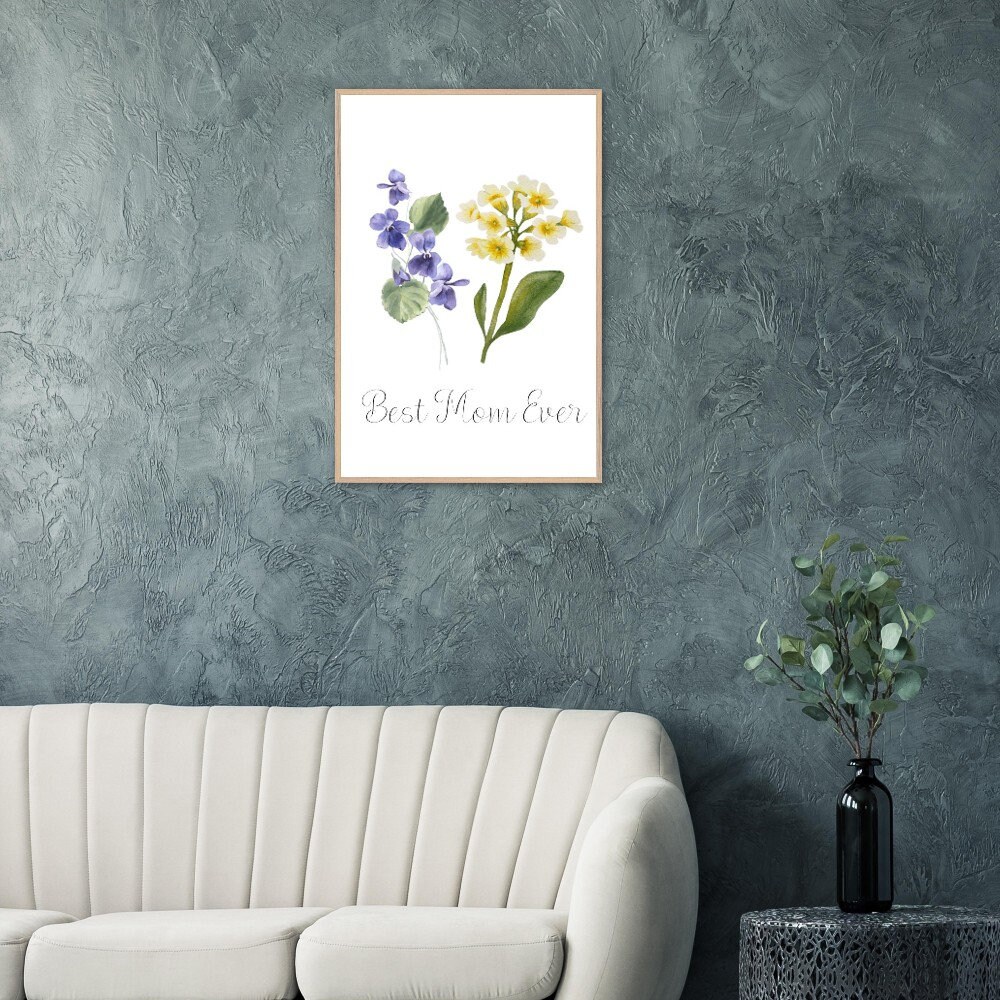 Custom Birth Month Flower Wall Art, Farmhouse Wall Decor, February ...