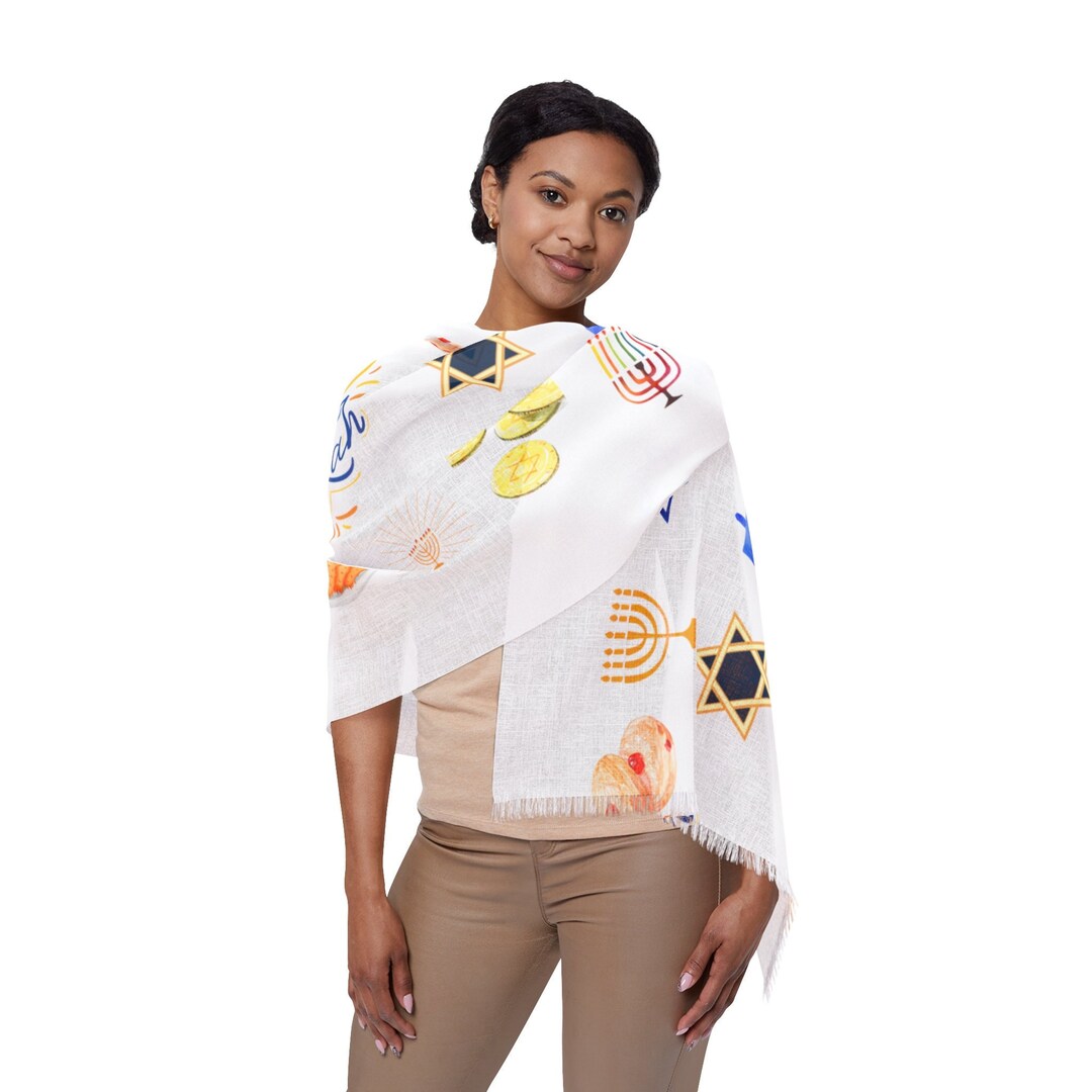 Hanukkah Scarf Hanukkah Accessories Hanukkah Decoration Hanukkah Home ...