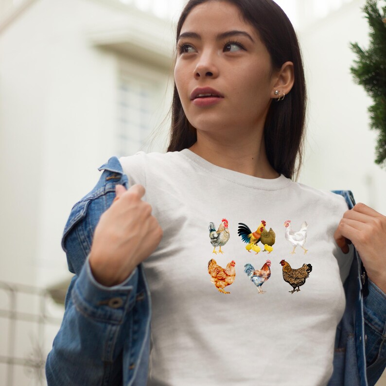 Chicken Shirt Chicken Gift Chicken Lover Shirt Chicken Mom Gift Farm ...