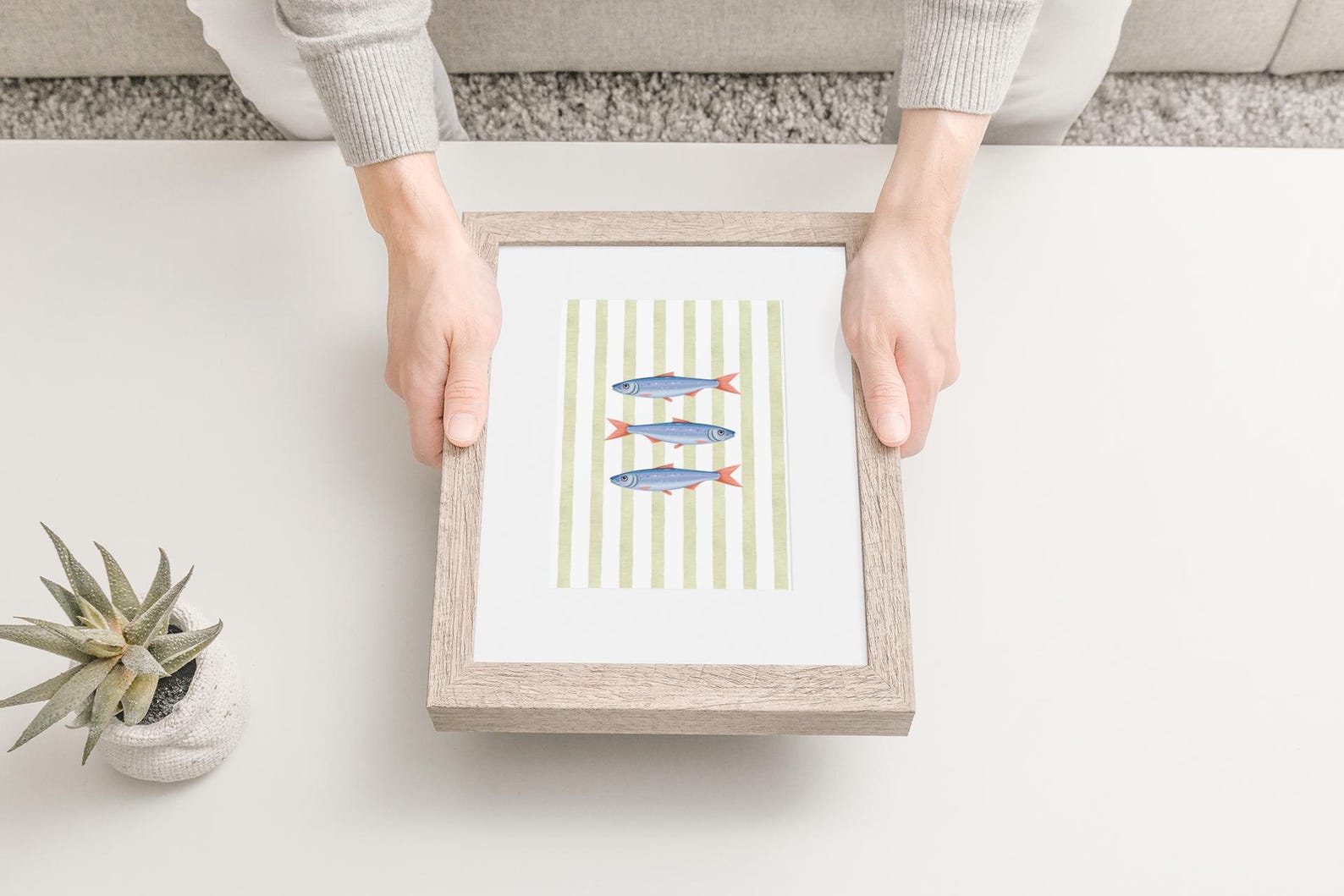 Sardine Painting Sardine Art French Country Art Fish Painting Impasto ...