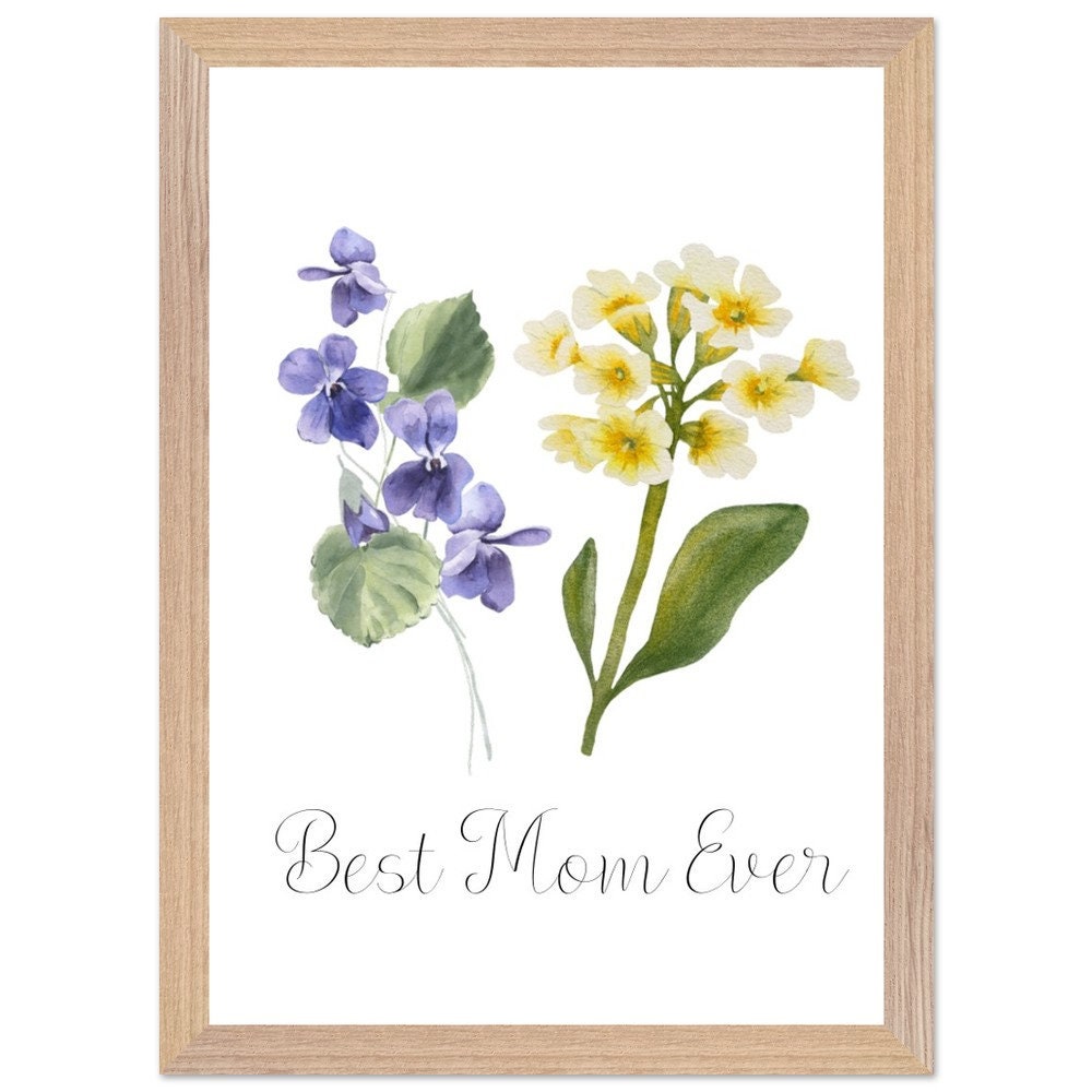 Custom Birth Month Flower Wall Art, Farmhouse Wall Decor, February ...