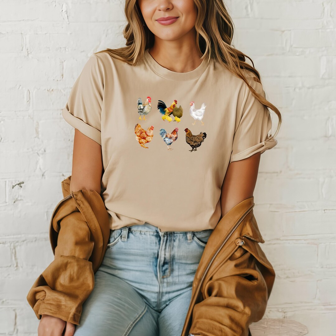 Chicken Shirt Chicken Gift Chicken Lover Shirt Chicken Mom Gift Farm ...