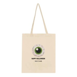 Eyeball Trick-or-treat Bag With Name, Monster Trick or Treat Bag ...