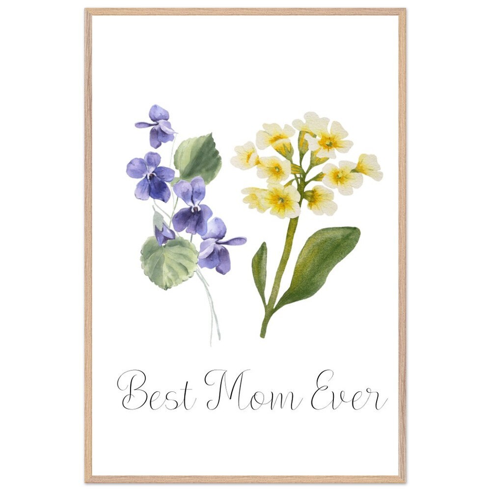 Custom Birth Month Flower Wall Art, Farmhouse Wall Decor, February ...