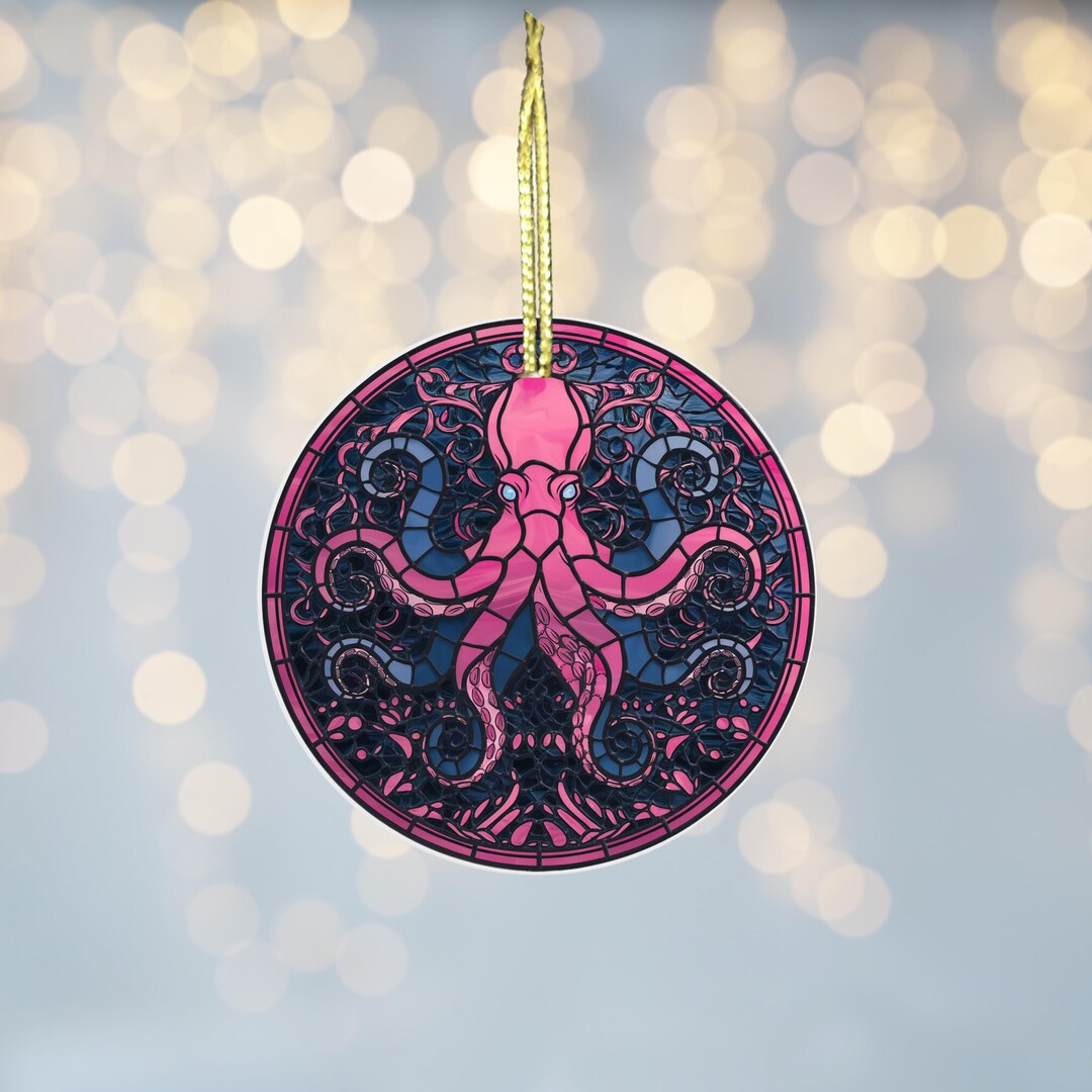 Octopus Ornament Metal Wall Hanging Octopus Decor Ocean Stocking ...