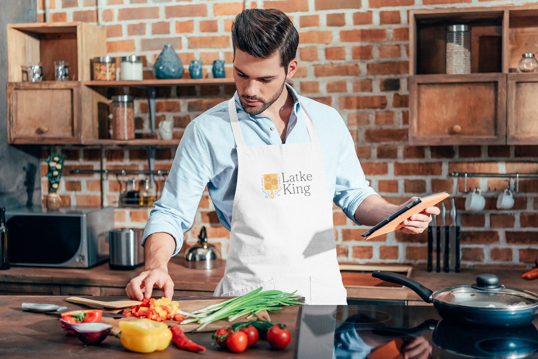 Latke King Apron, Funny Jewish Apron, Hanukkah Apron, Jewish Apron ...