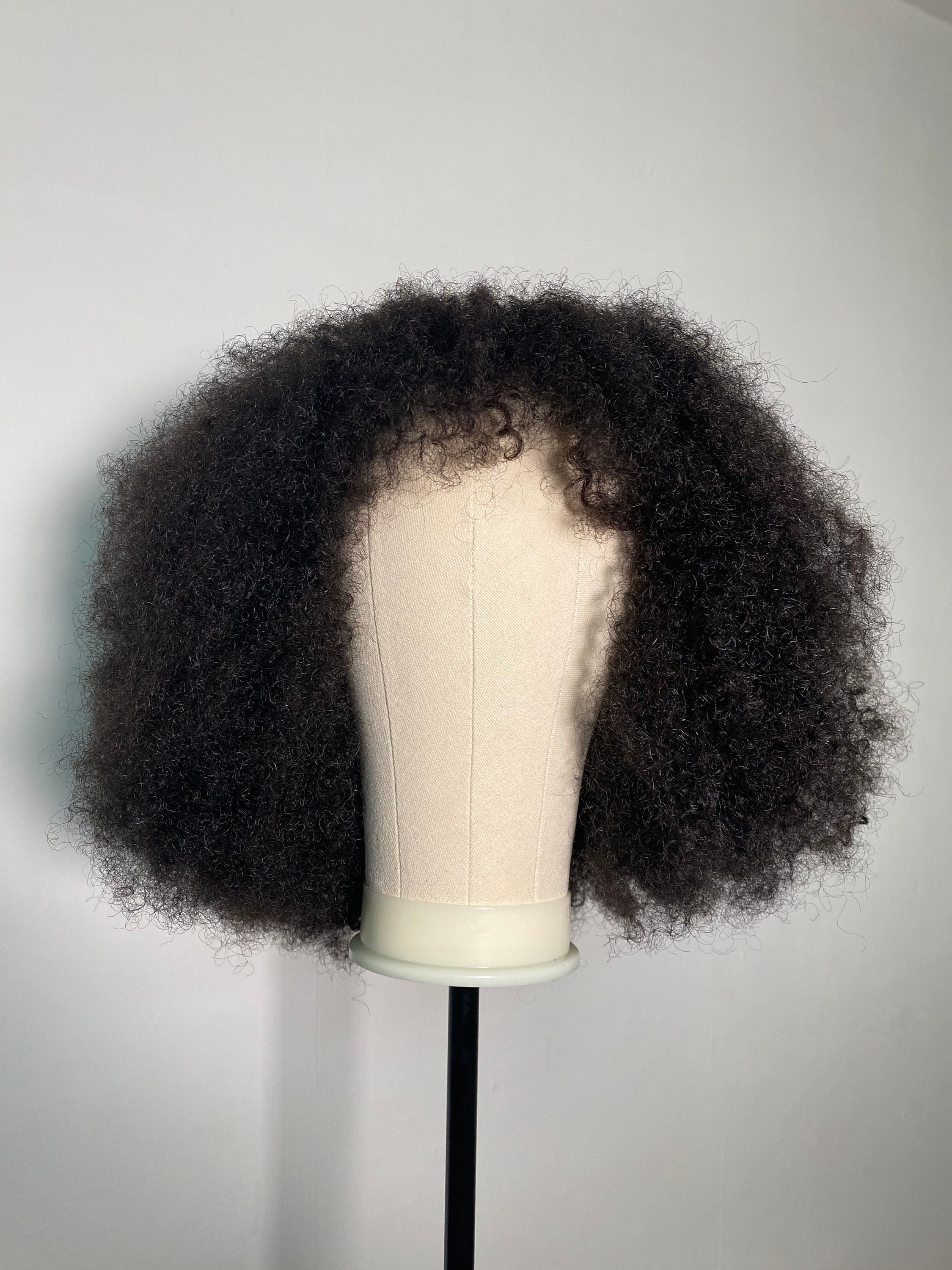 Afro Wig With Fringe 4B/4C Hair - Etsy