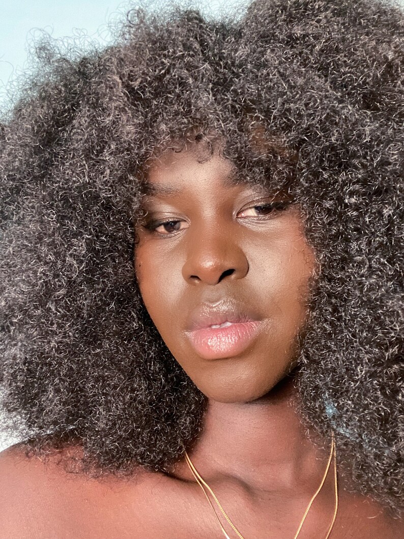 Afro Wig With Fringe 4B/4C Hair - Etsy