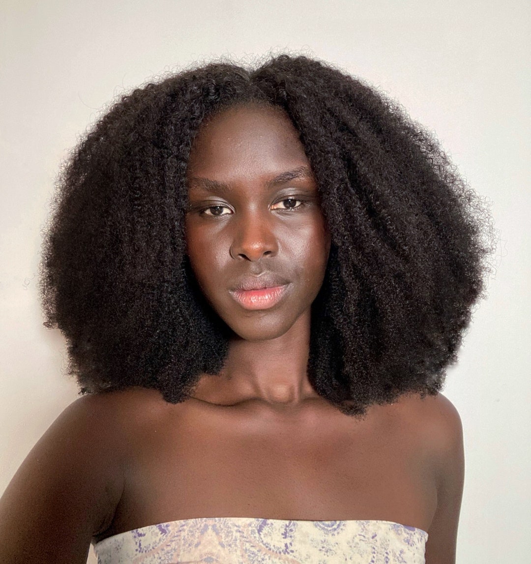 Kinky Human Hair Afro Wig 4B/4C - Etsy