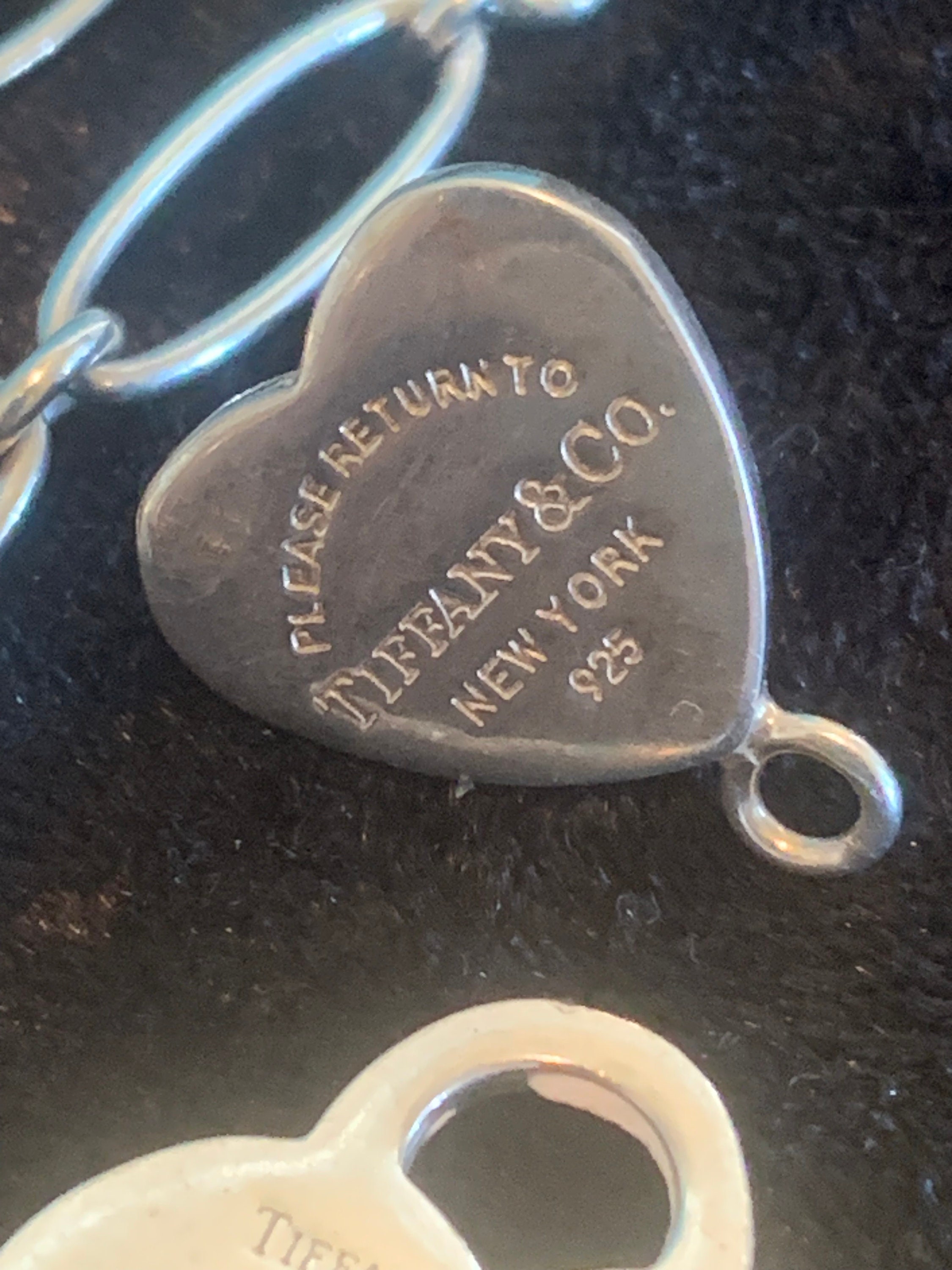 Tiffany & Co elsa Peretti Chain Link Heart Bracelet, W/ 1 Extra Tiffany ...