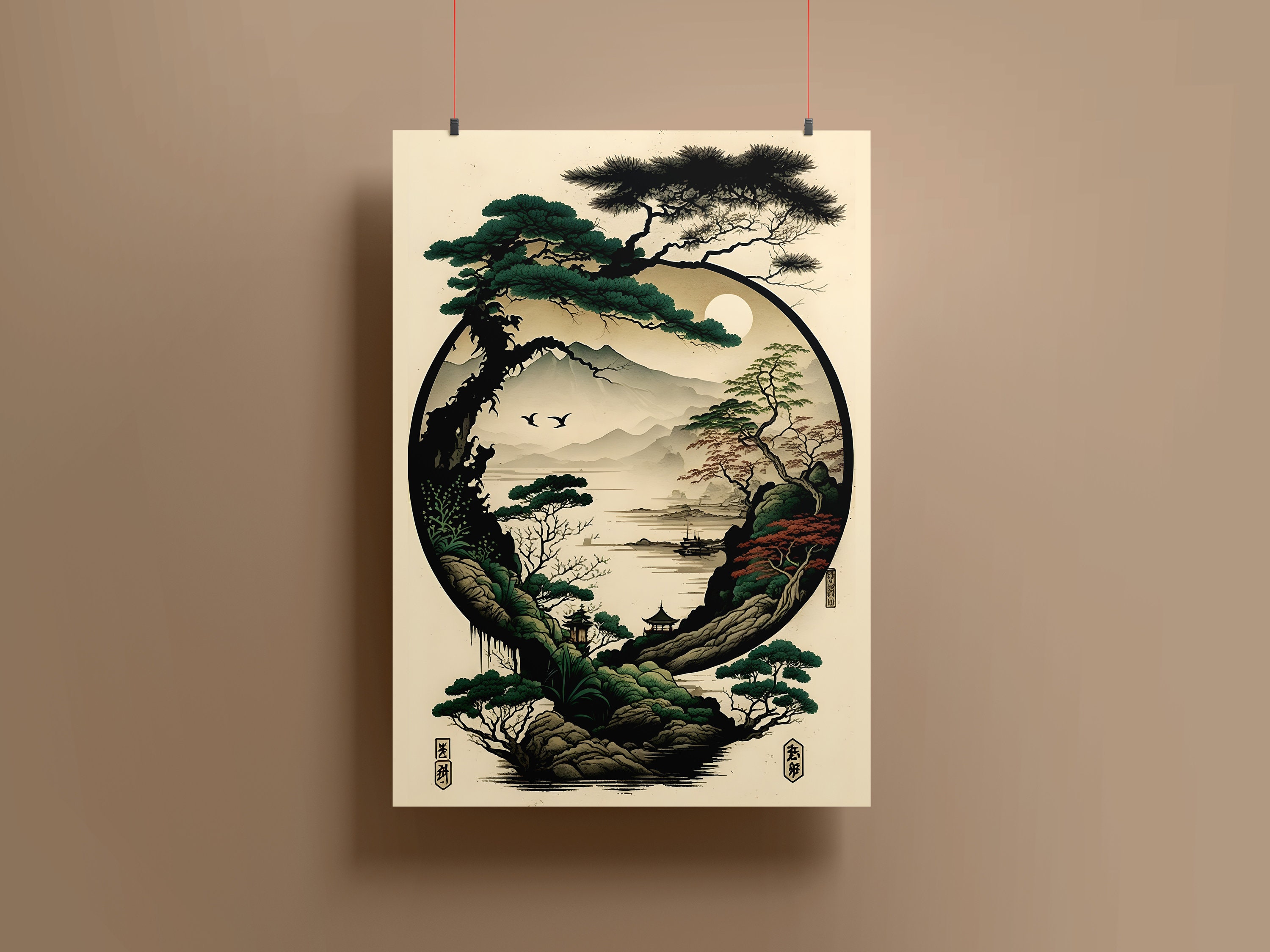 Tokyo Mountain Printable Art, Japanese Digital Poster, Tokyo Mountain ...