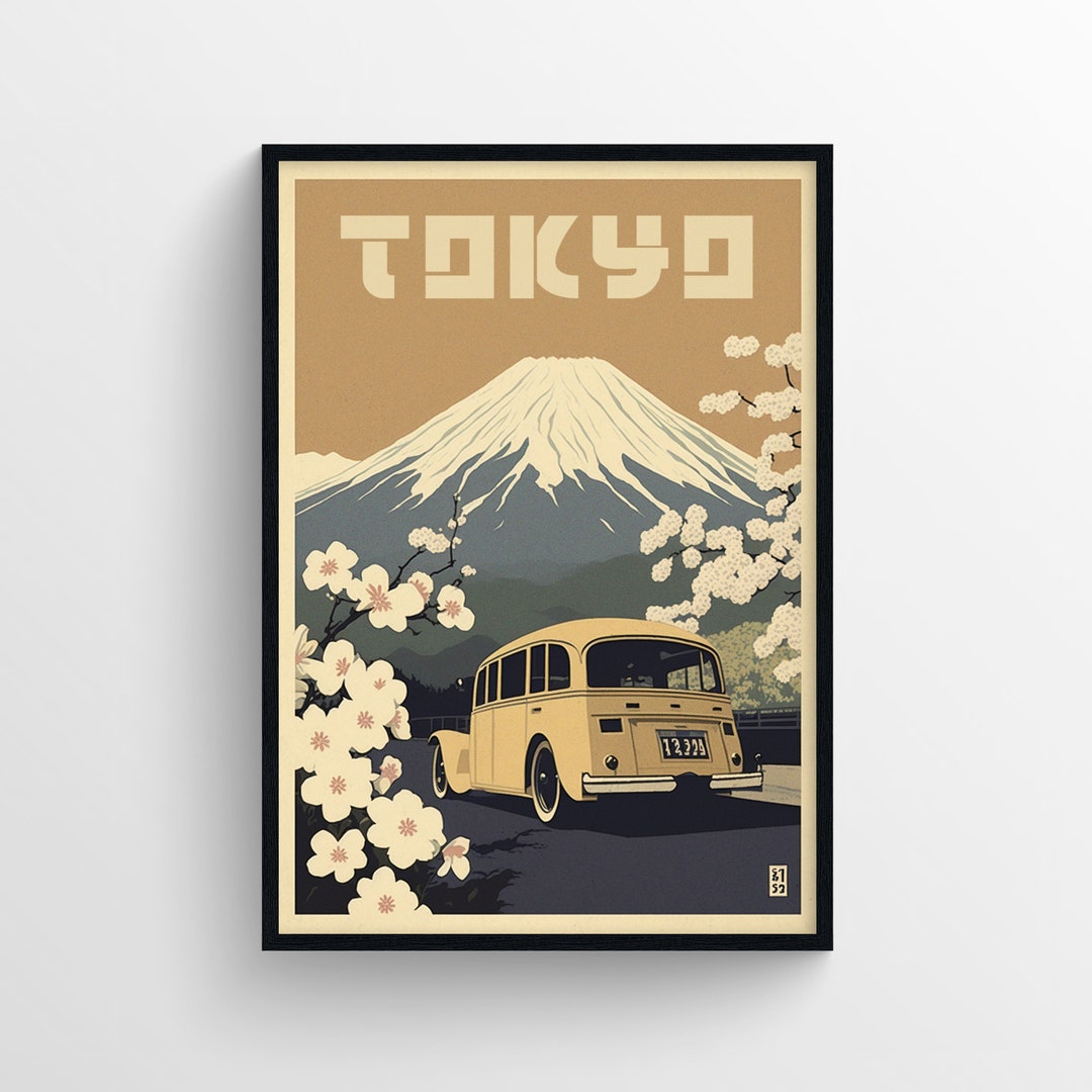 Art numérique de Tokyo, impression numérique paysage de Tokyo, affiche ...