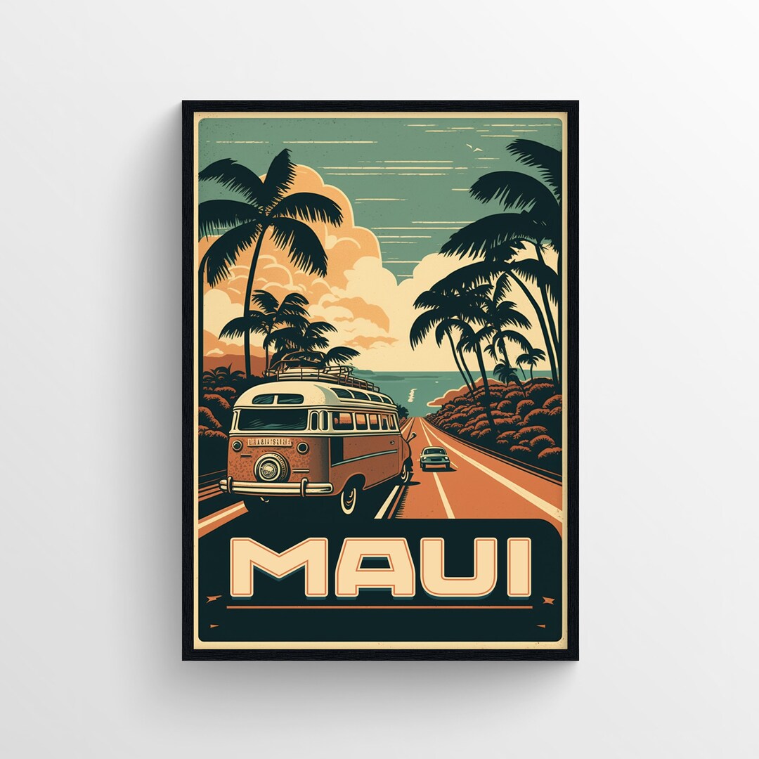 Maui Digital Art, Maui Beach Digital Print, Hawaii Poster, Hawaii Beach ...