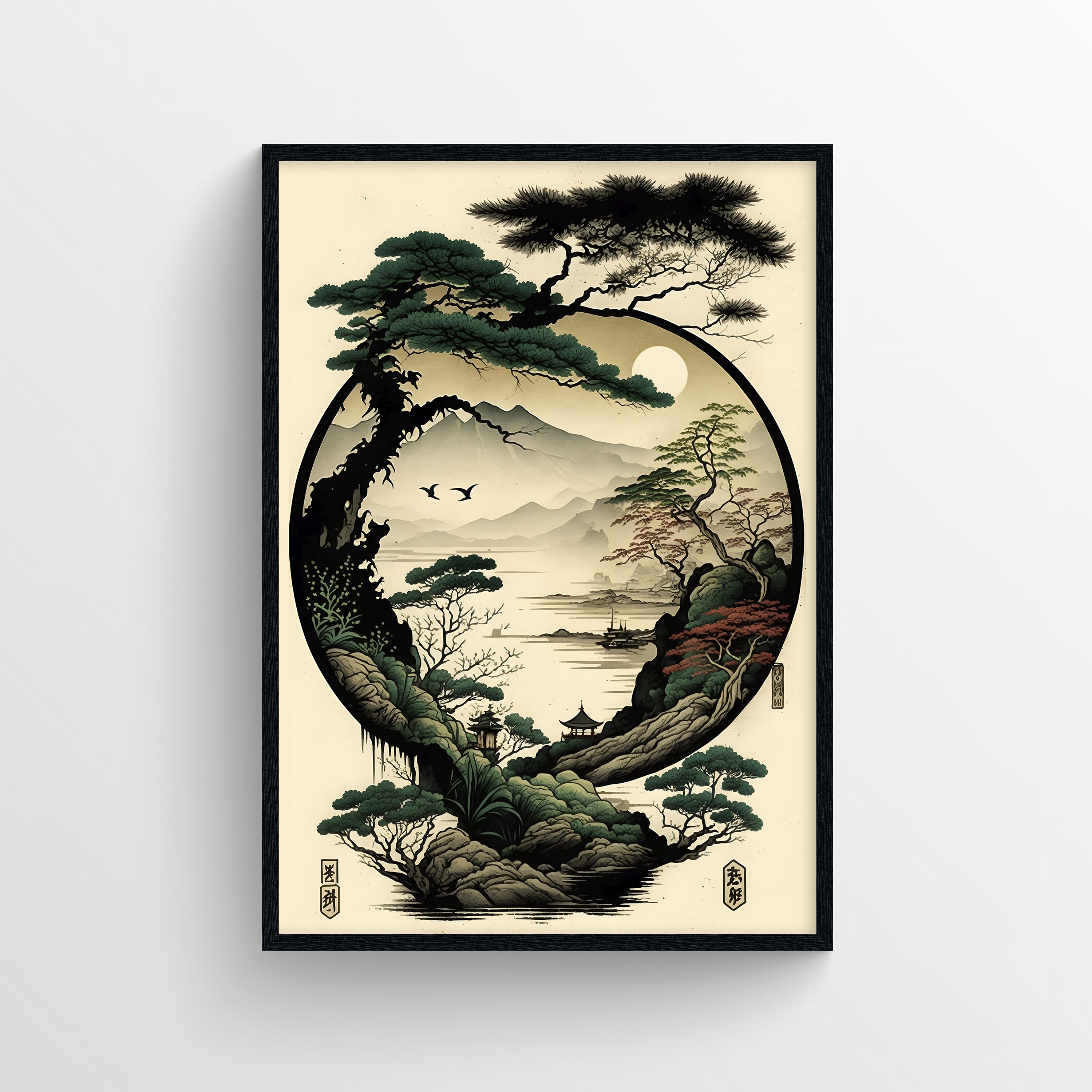 Tokyo Mountain Printable Art, Japanese Digital Poster, Tokyo Mountain ...