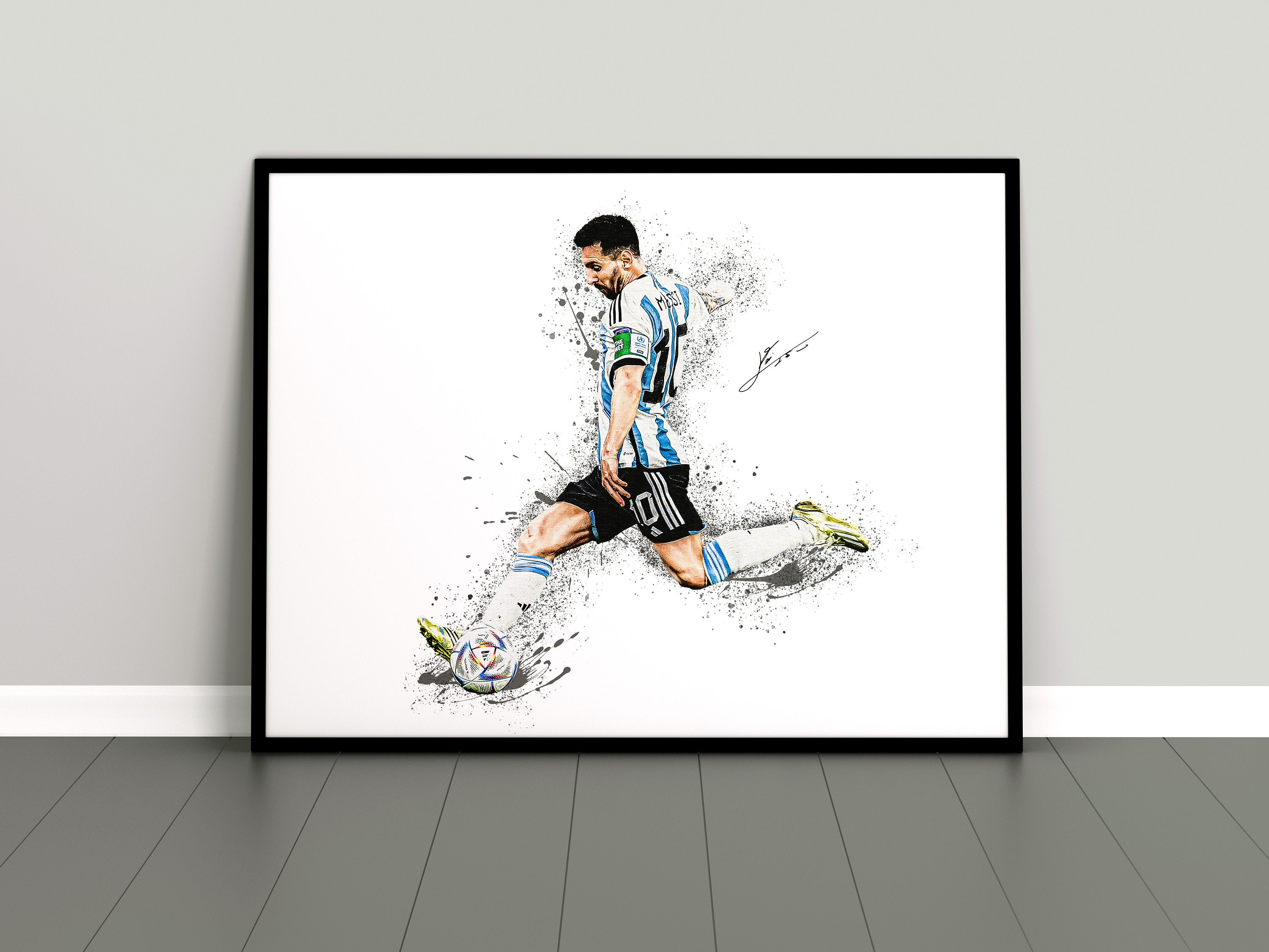 Lionel Messi Poster, Digital Art, Fine Art Quality, Man Cave Art, Game ...
