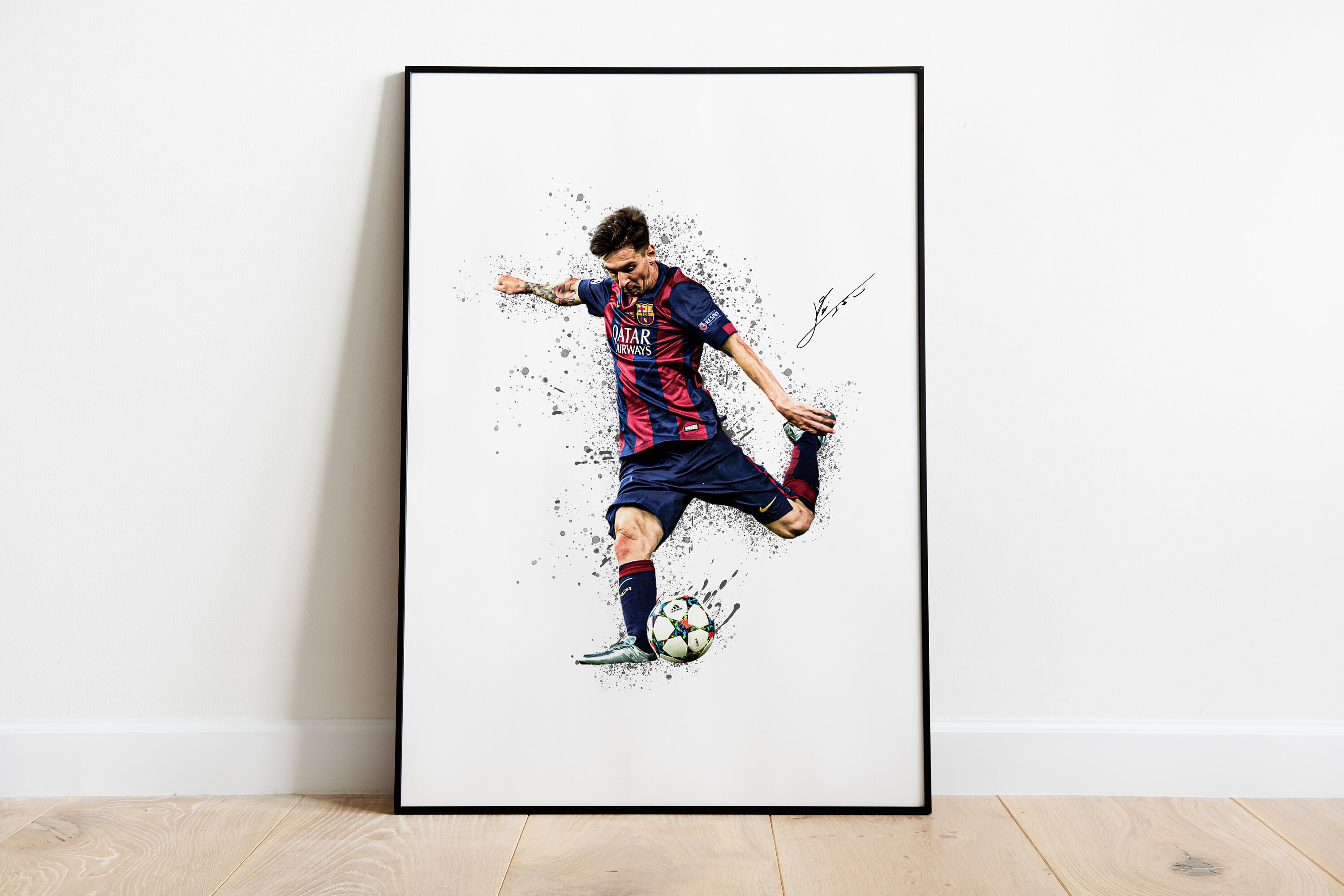 Lionel Messi Barcelona Poster, Digital Art, Fine Art Quality, Man Cave ...