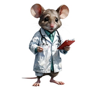 Cute Mouse Doctor Clip Art Images PNG & SVG Transparent Background Plus ...