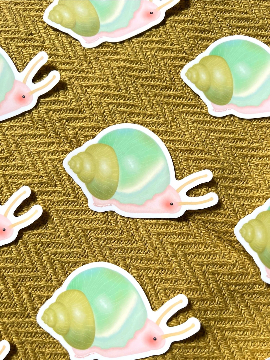 Blushing Snail Sticker | Cute Waterproof Vinyl Decal for Water Bottles ...