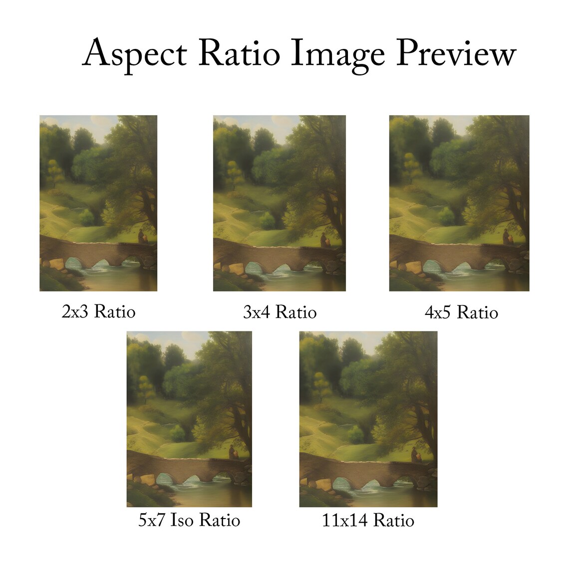 Country Bridge Printable Wall Art, Landscape Art Print Instant Download ...