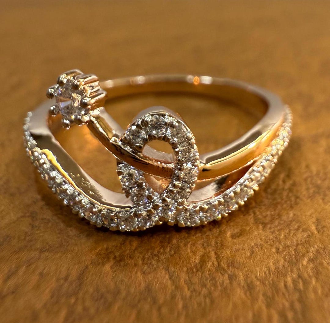 18k Gold Tiny Engagement Ring, Natural Diamond Ring, Dainty Ring, Small Diamond Ring,real ...