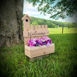 Small Welcome Planter, Flower Welcome Planter, Welcome Sign, Front ...