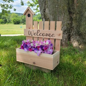 Small Welcome Planter, Flower Welcome Planter, Welcome Sign, Front ...
