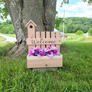Small Welcome Planter, Flower Welcome Planter, Welcome Sign, Front ...