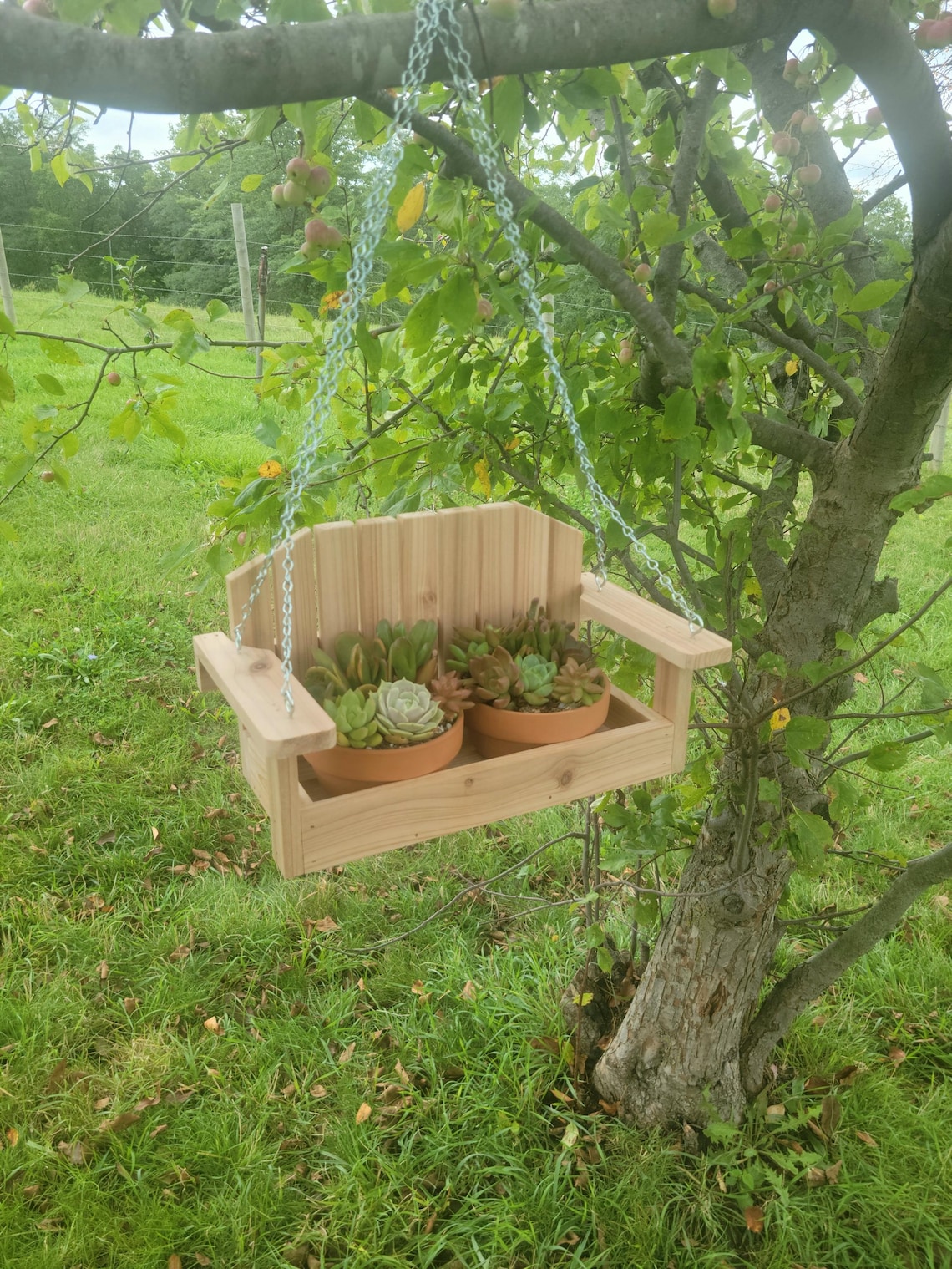 Mini Planter Swing, Succulent Planter, Hanging Planter, Small Planter ...