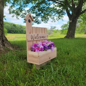 Small Welcome Planter, Flower Welcome Planter, Welcome Sign, Front ...