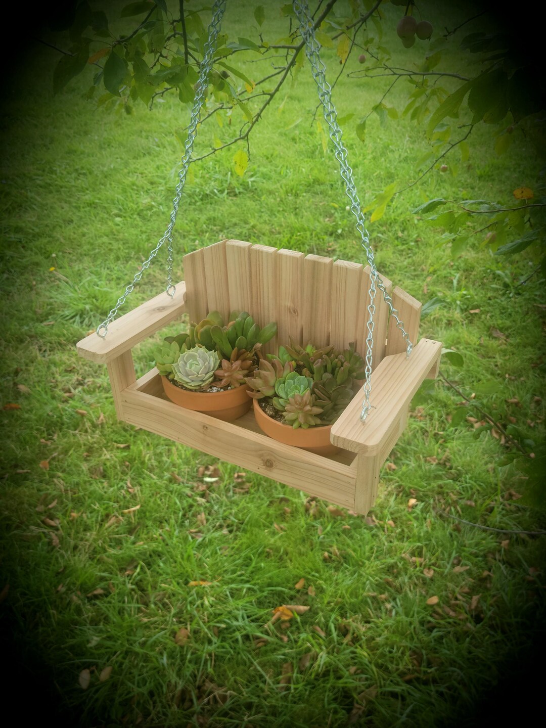Mini Planter Swing, Succulent Planter, Hanging Planter, Small Planter ...