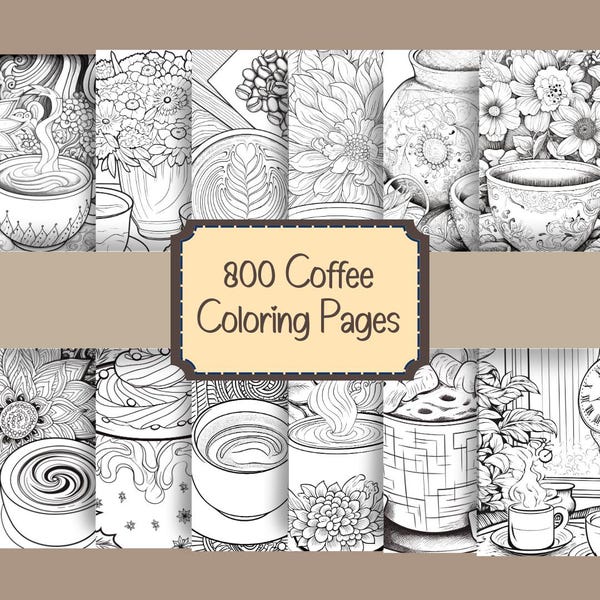 Coffee Download, Coffee Lover Book, Coloring Pages for Adults Cozy ...