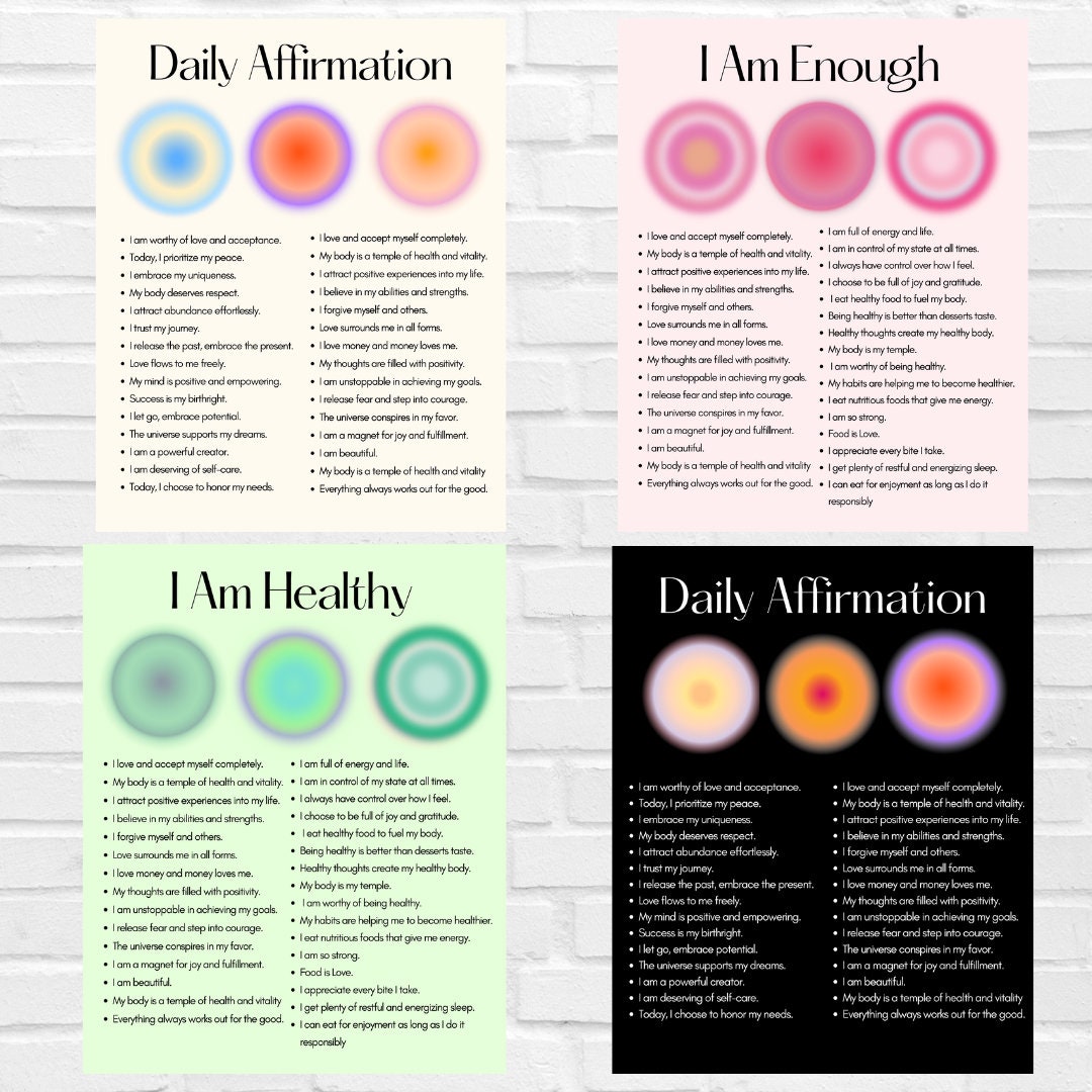 Affirmation Poster Printable Positive Quotes, Self Esteem Daily ...