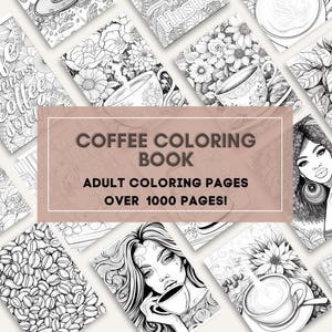 Coffee Download, Coffee Lover Book, Coloring Pages for Adults Cozy ...