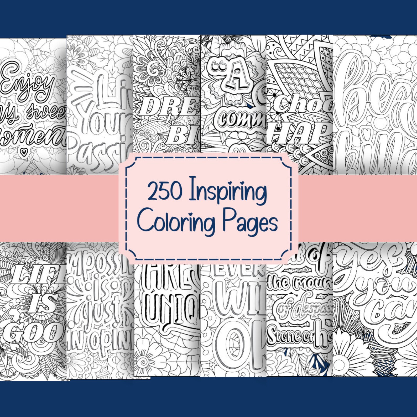 250 Adult Coloring Pages for Mental Health and Relaxation - Printable ...