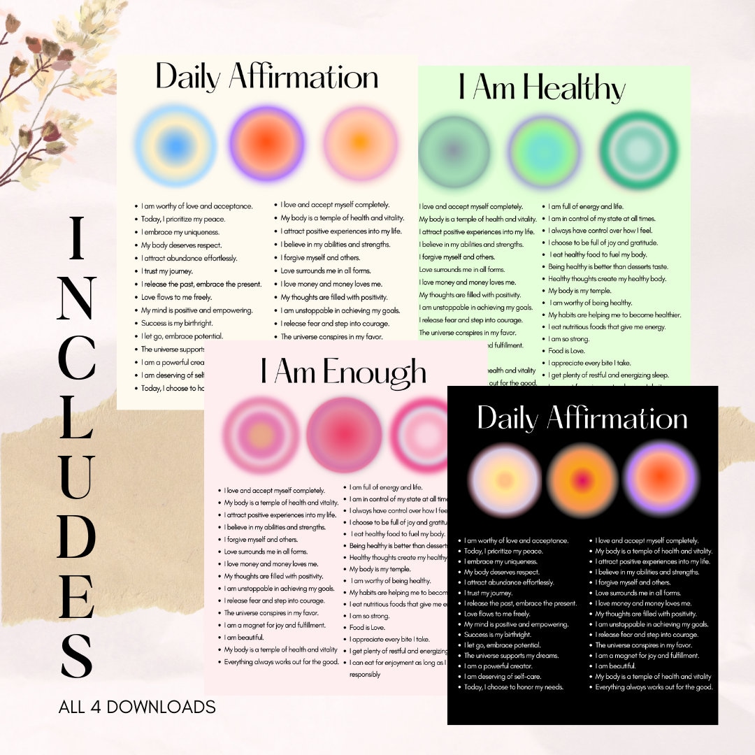 Affirmation Poster Printable Positive Quotes, Self Esteem Daily ...