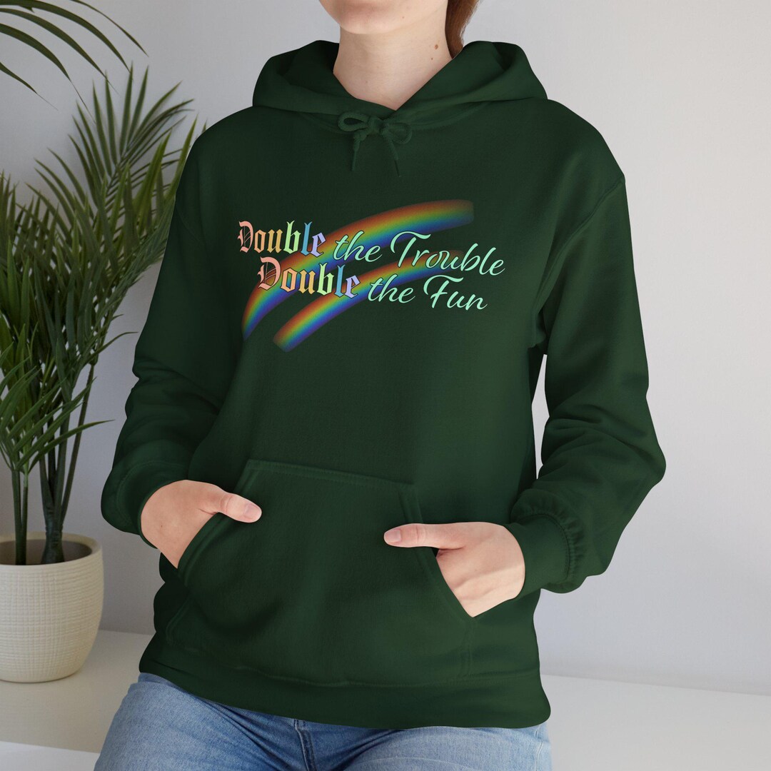 Double the Trouble Double the Fun Hoodie - Etsy