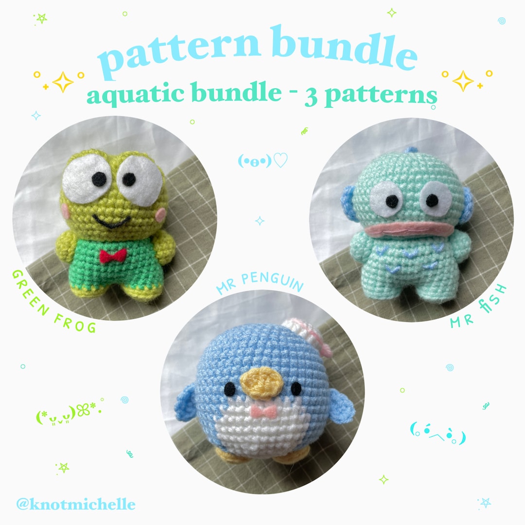 Aquatic Bundle - 3 Crochet Patterns *digital Download PDF Pattern* - Etsy